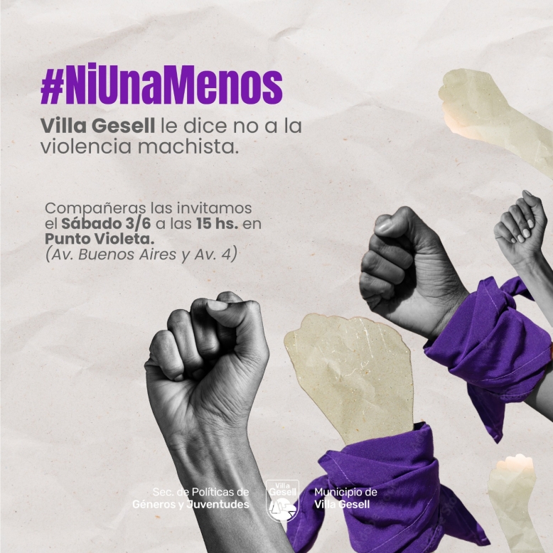 3 DE JUNIO: NI UNA MENOS :: Gesell.gov.ar