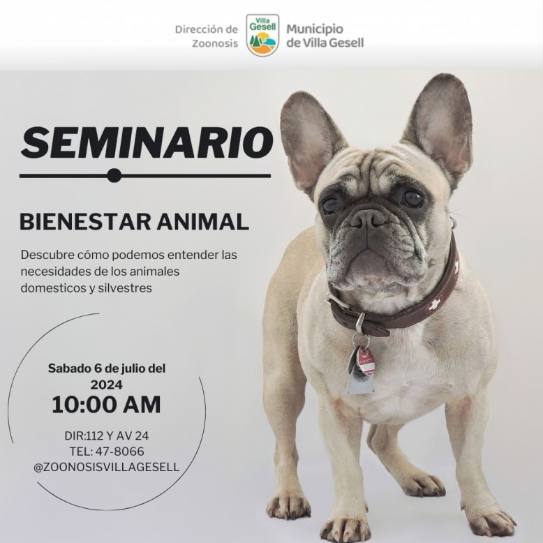 ZOONOSIS BRINDARÁ UN SEMINARIO SOBRE BIENESTAR ANIMAL :: Gesell.gov.ar