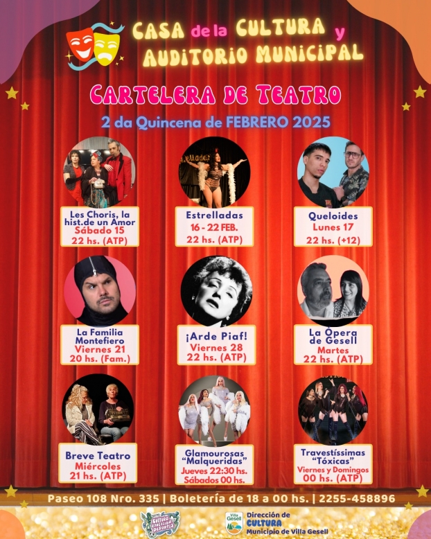 SEGUNDA QUINCENA DE FEBRERO EN LA CASA DE LA CULTURA Y AUDITORIO ...