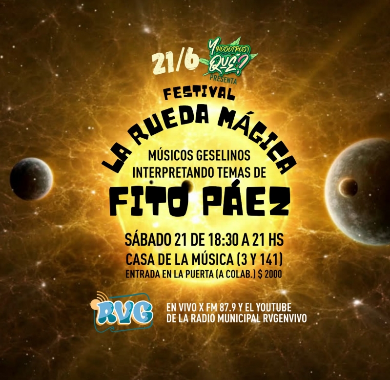 “LA RUEDA MÁGICA”: HOMENAJE A FITO PÁEZ EN VILLA GESELL :: Gesell.gov.ar